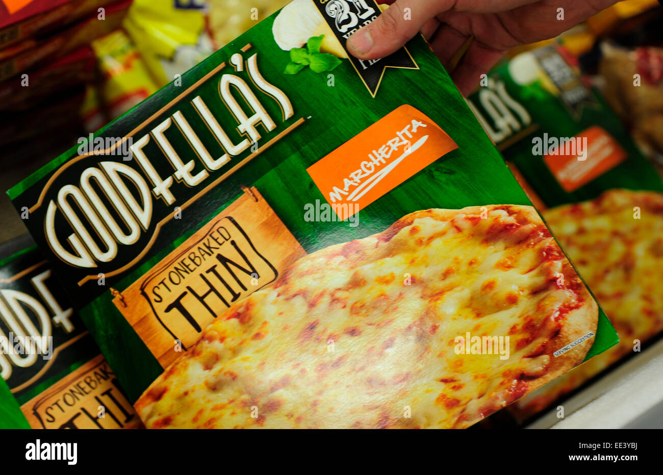 Close up of Goodfellas Pizzas Stock Photo - Alamy