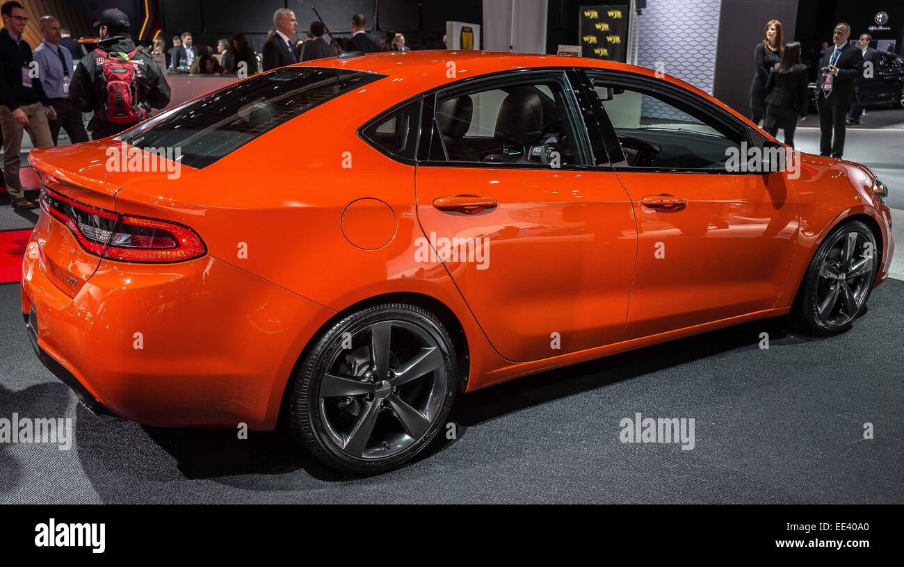 Detroit, MI, USA. 12th Jan, 2015. A Dodge Dart GT is on display at the ...