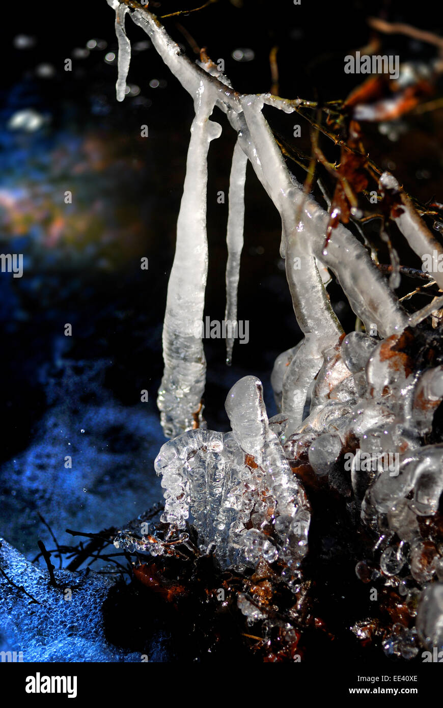 Icicles ice formations blue hi-res stock photography and images - Alamy