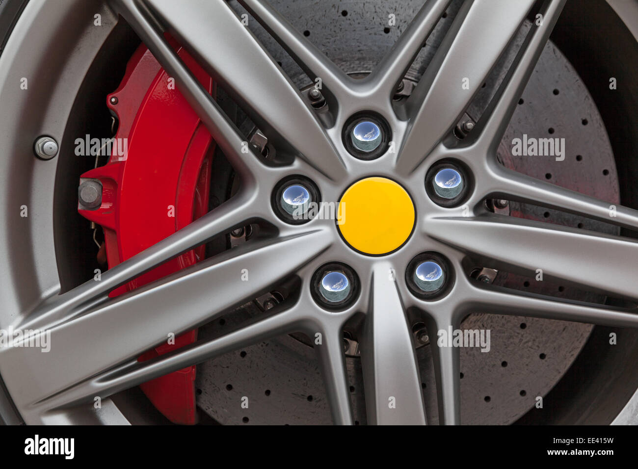 Close up of rims from a sport car Stock Photo - Alamy