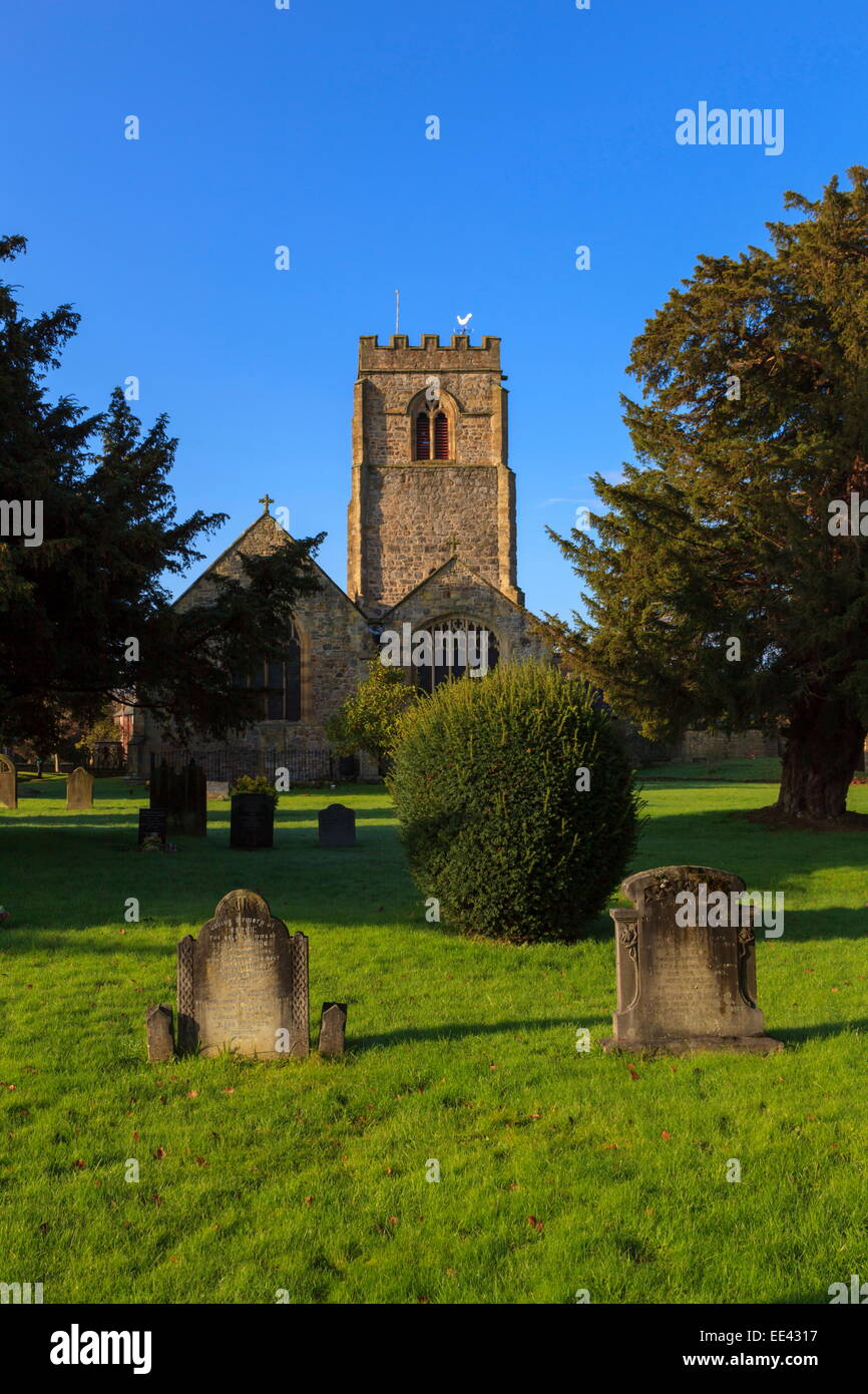 St Marys Church and Graveyard, Chirk Stock Photo - Alamy