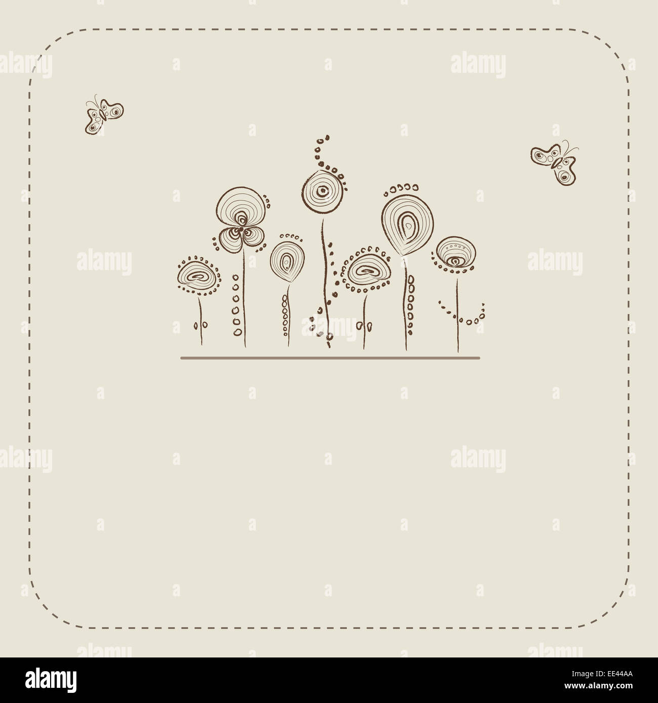 Floral background. Vector illustration. Floral card Stock Photo - Alamy