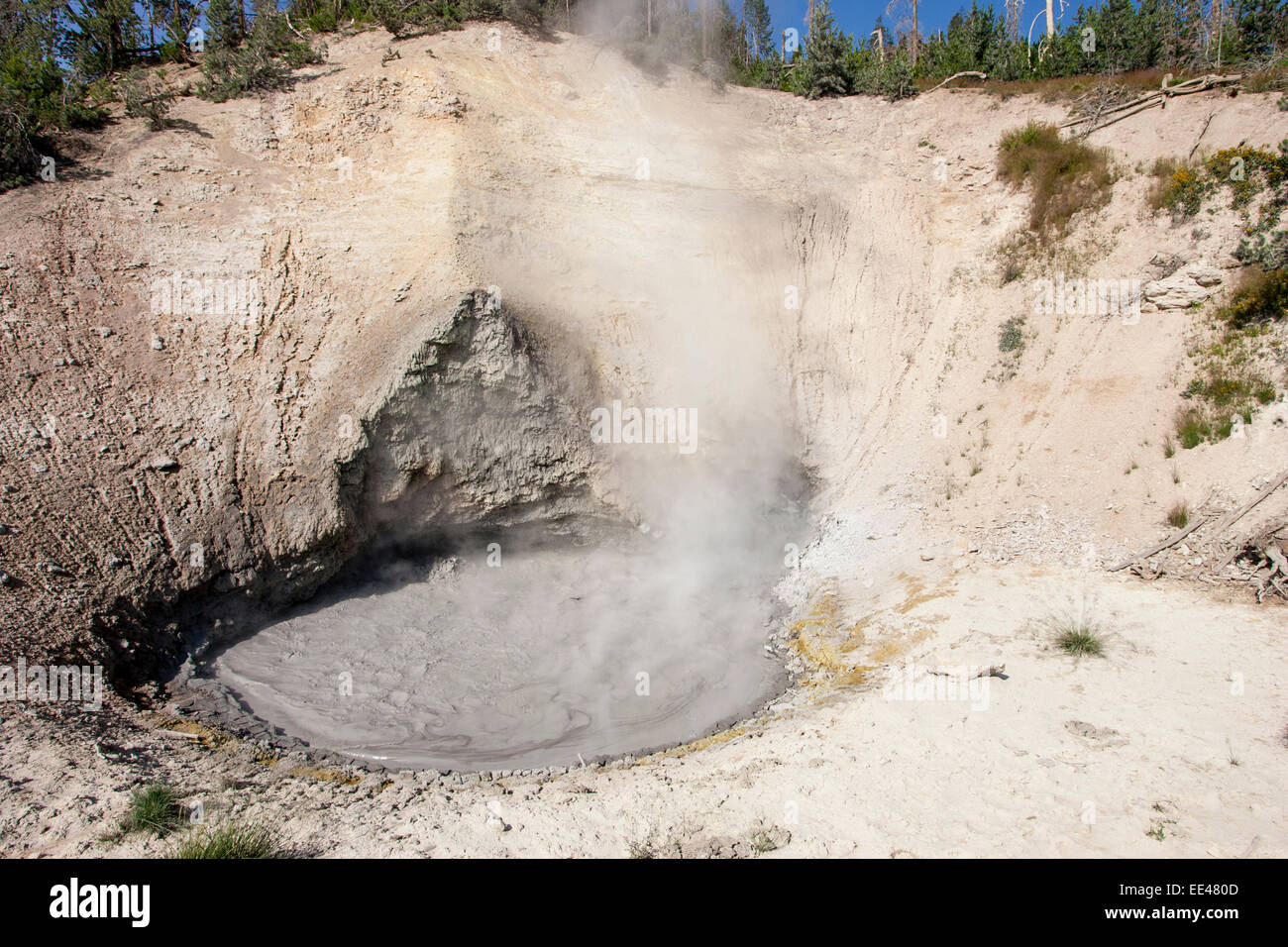 Mud Volcano in Yellowstone National Park Stock Photo - Alamy