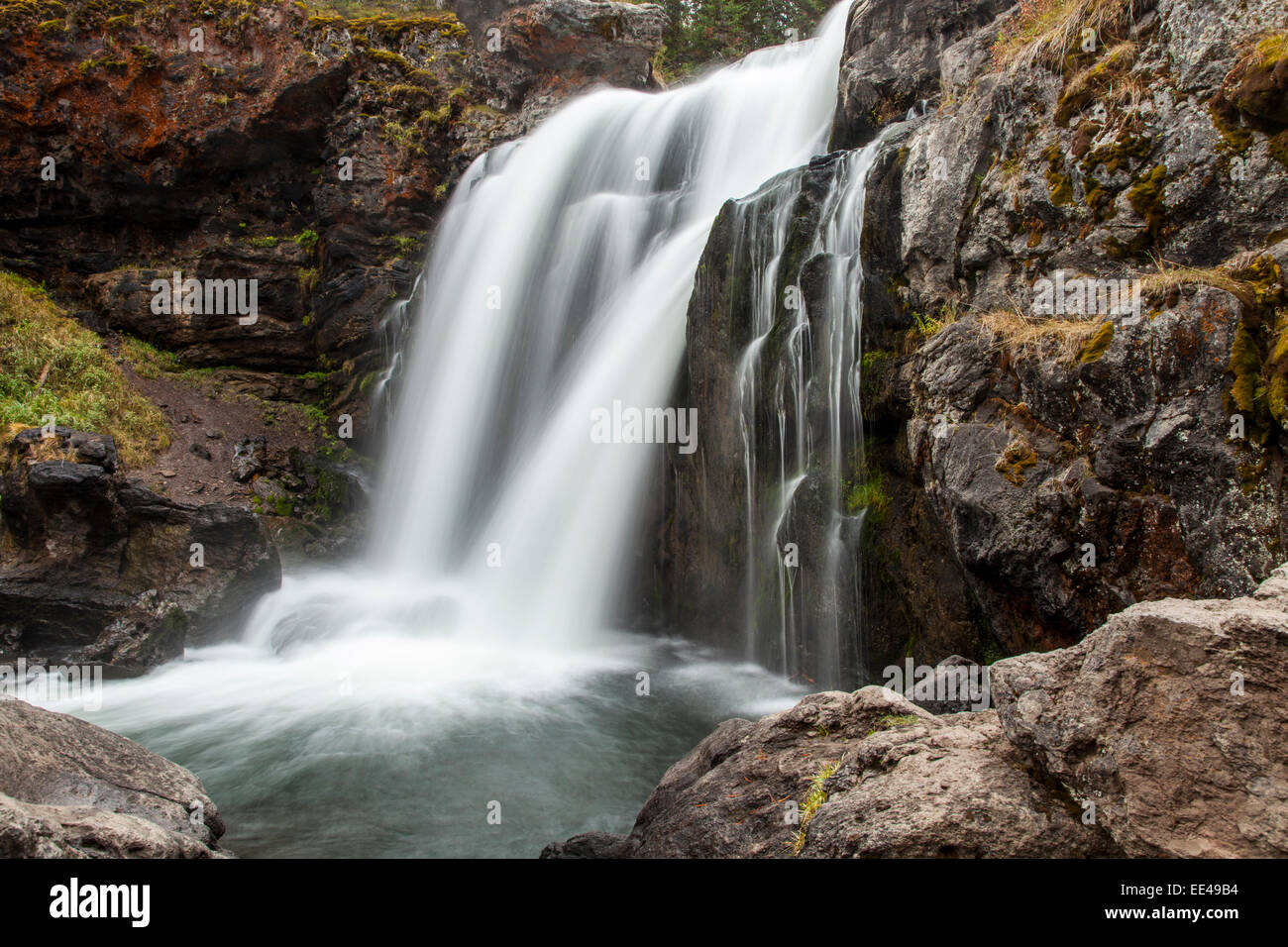 Moose Falls in Yellowstone National Park Stock Photo - Alamy