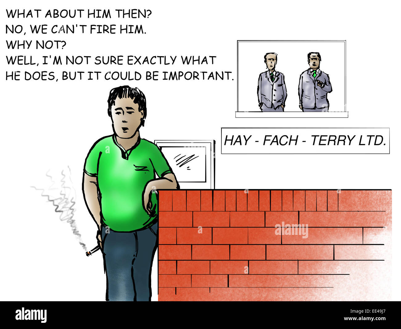 Work place cartoon Stock Photo - Alamy