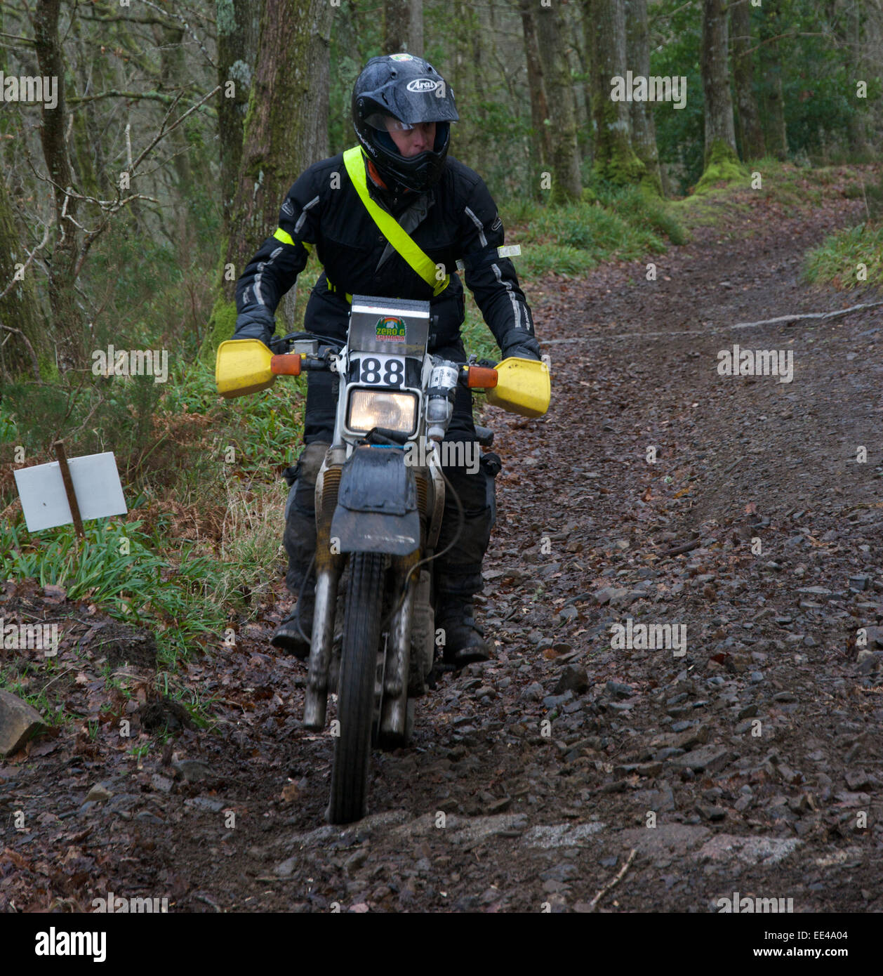 Motorcycle competitors on the Fingle Section of the 2015 Exeter Trial ...