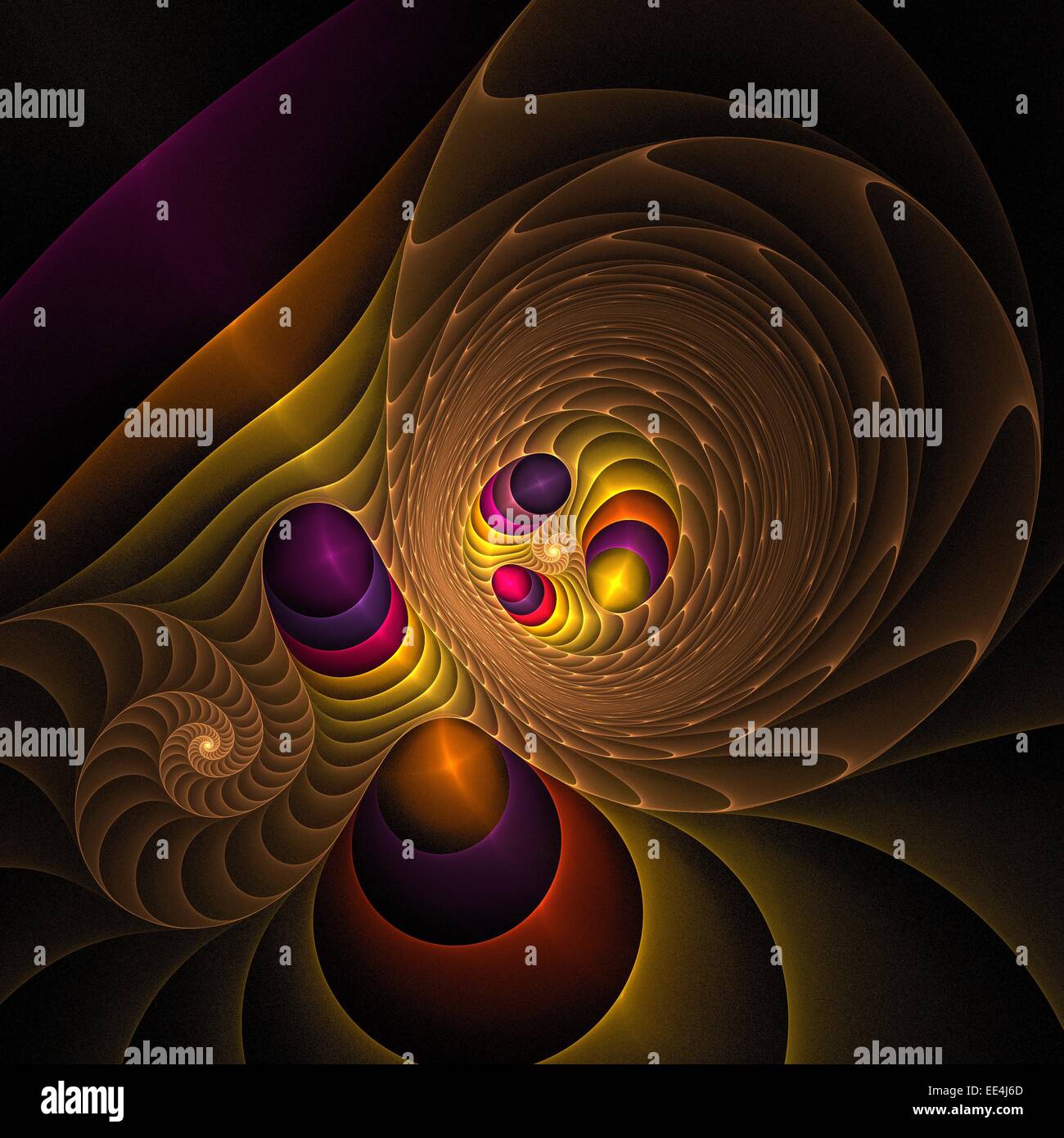 Abstract shapes made of fractal textures Stock Photo - Alamy