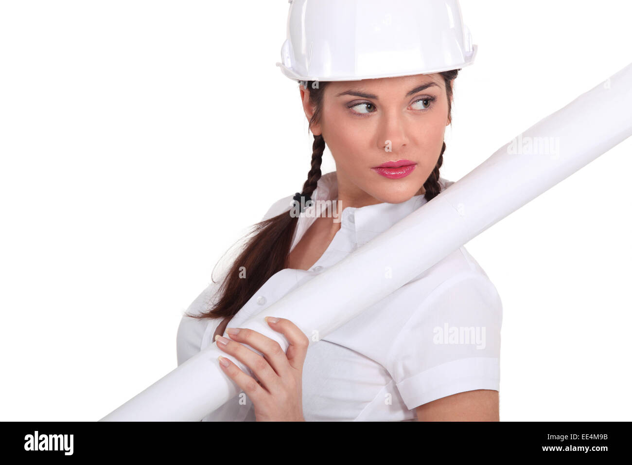 Gorgeous female architect Stock Photo - Alamy