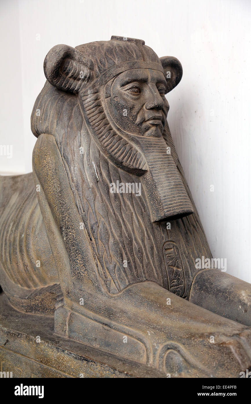 Sphinx from the Egyptian Collection, Indian Museum in Kolkata, on ...