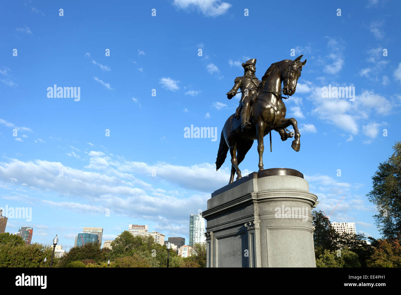 Boston Massachusetts George Washington statue located in the Public ...