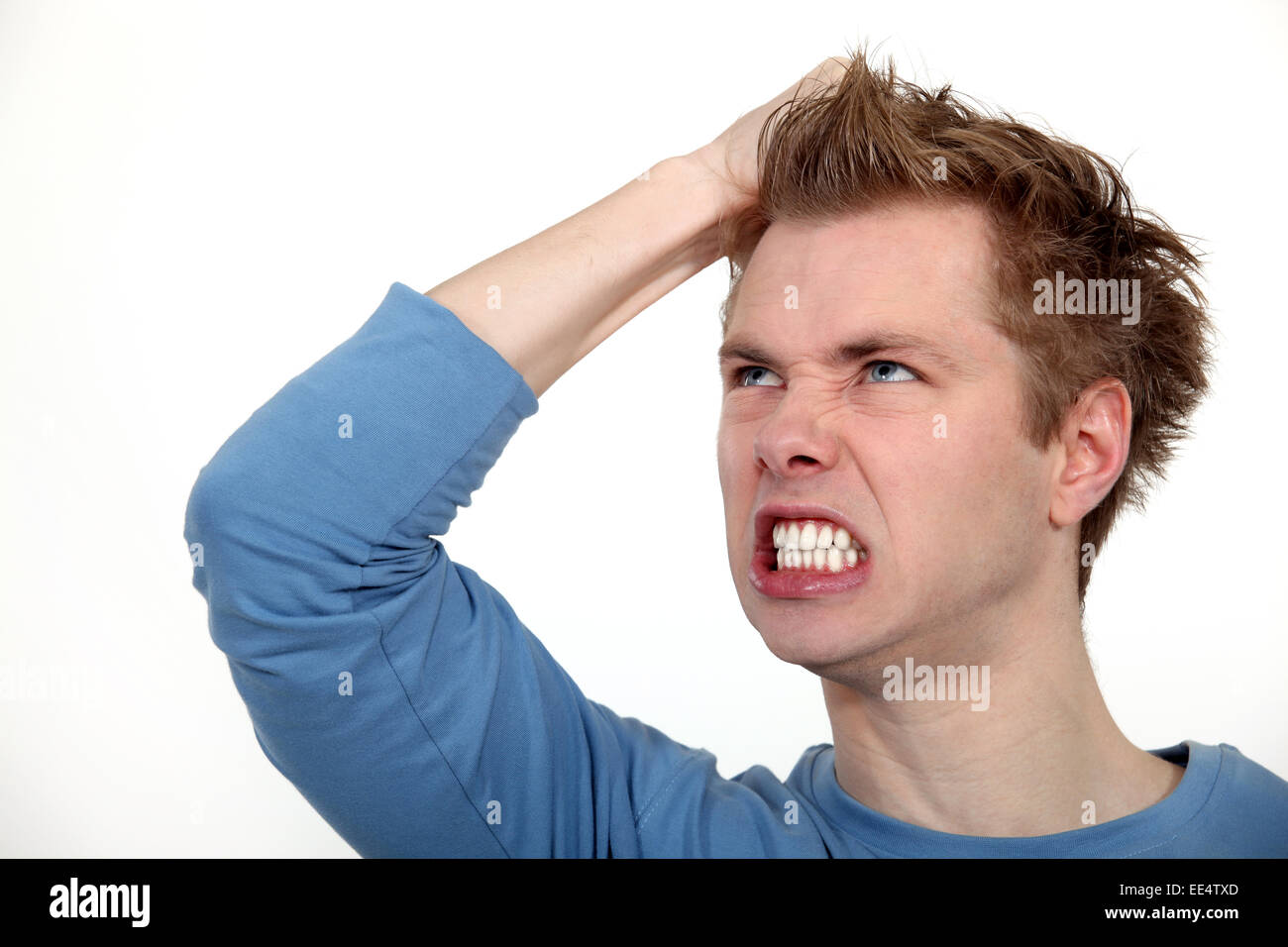 Angry man shouting Stock Photo - Alamy