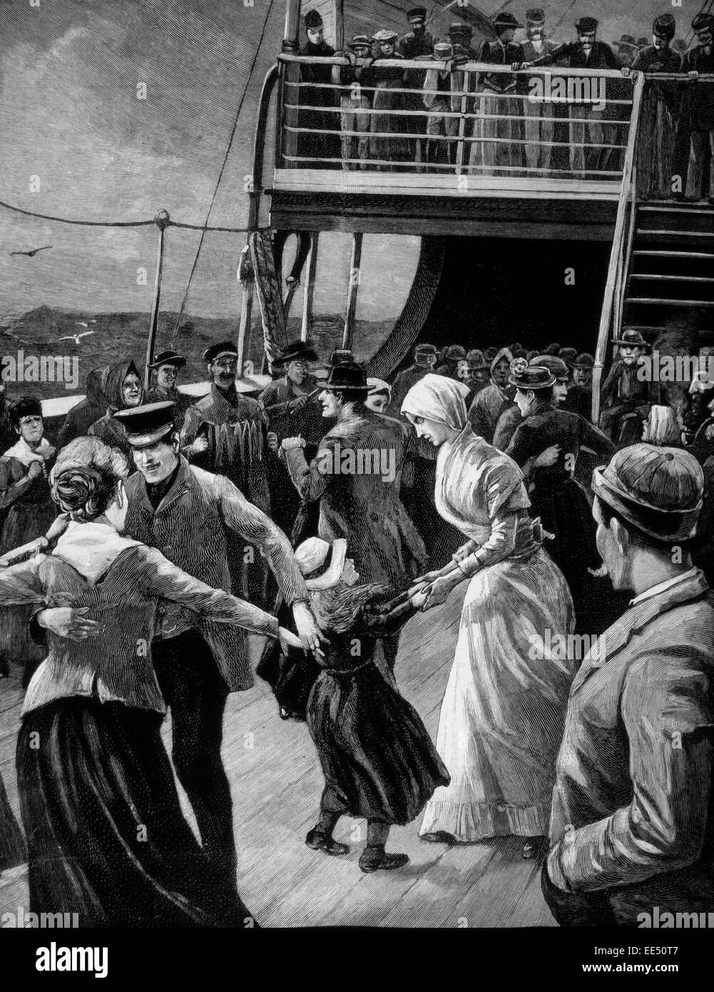 Women immigrants ship Black and White Stock Photos & Images - Alamy