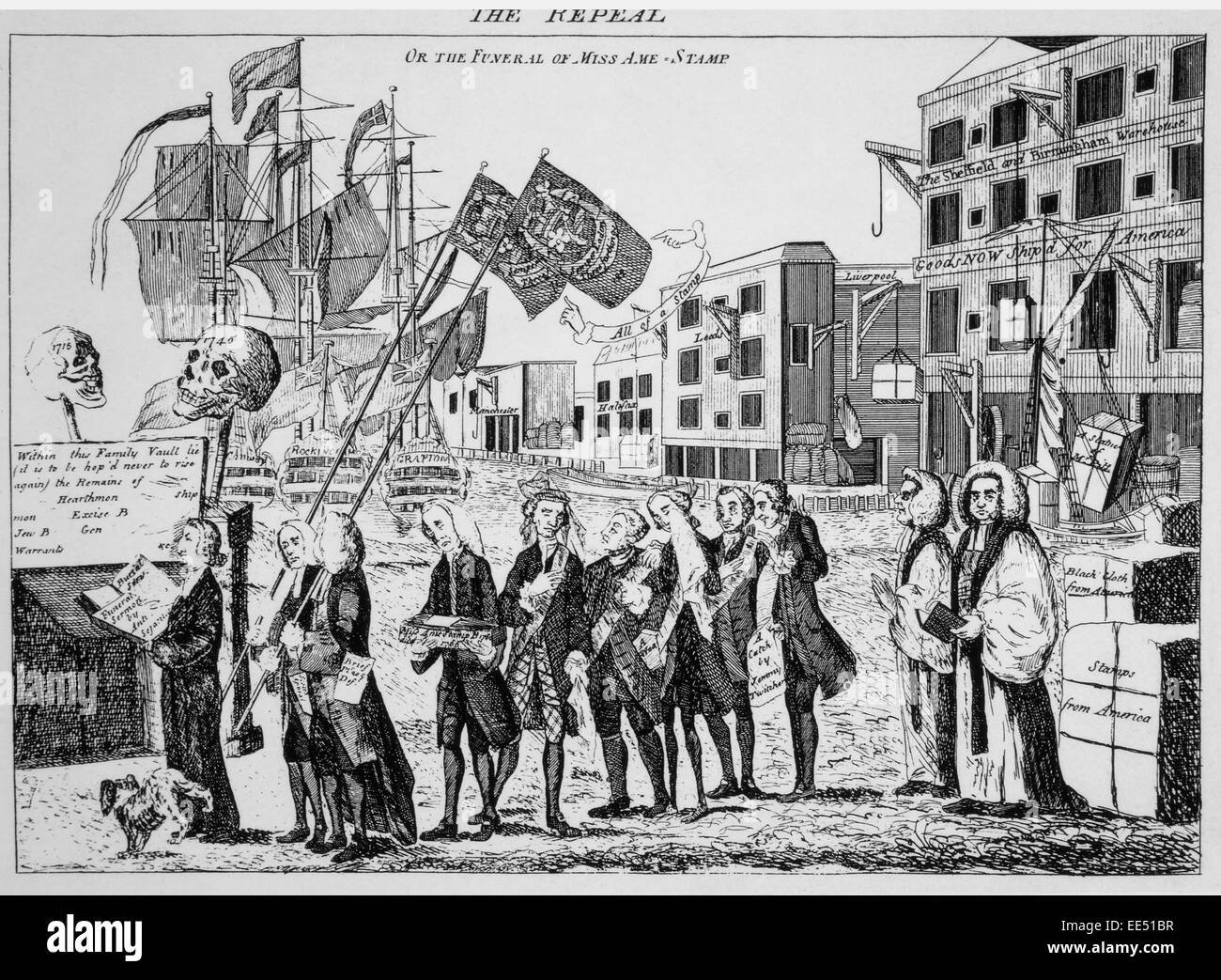 Political Cartoon Featuring British Prime Minister George Grenville ...