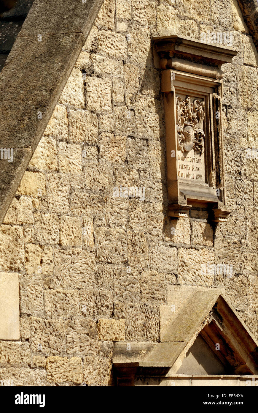 Ornate carved crest, Hexham, Northumberland Stock Photo - Alamy