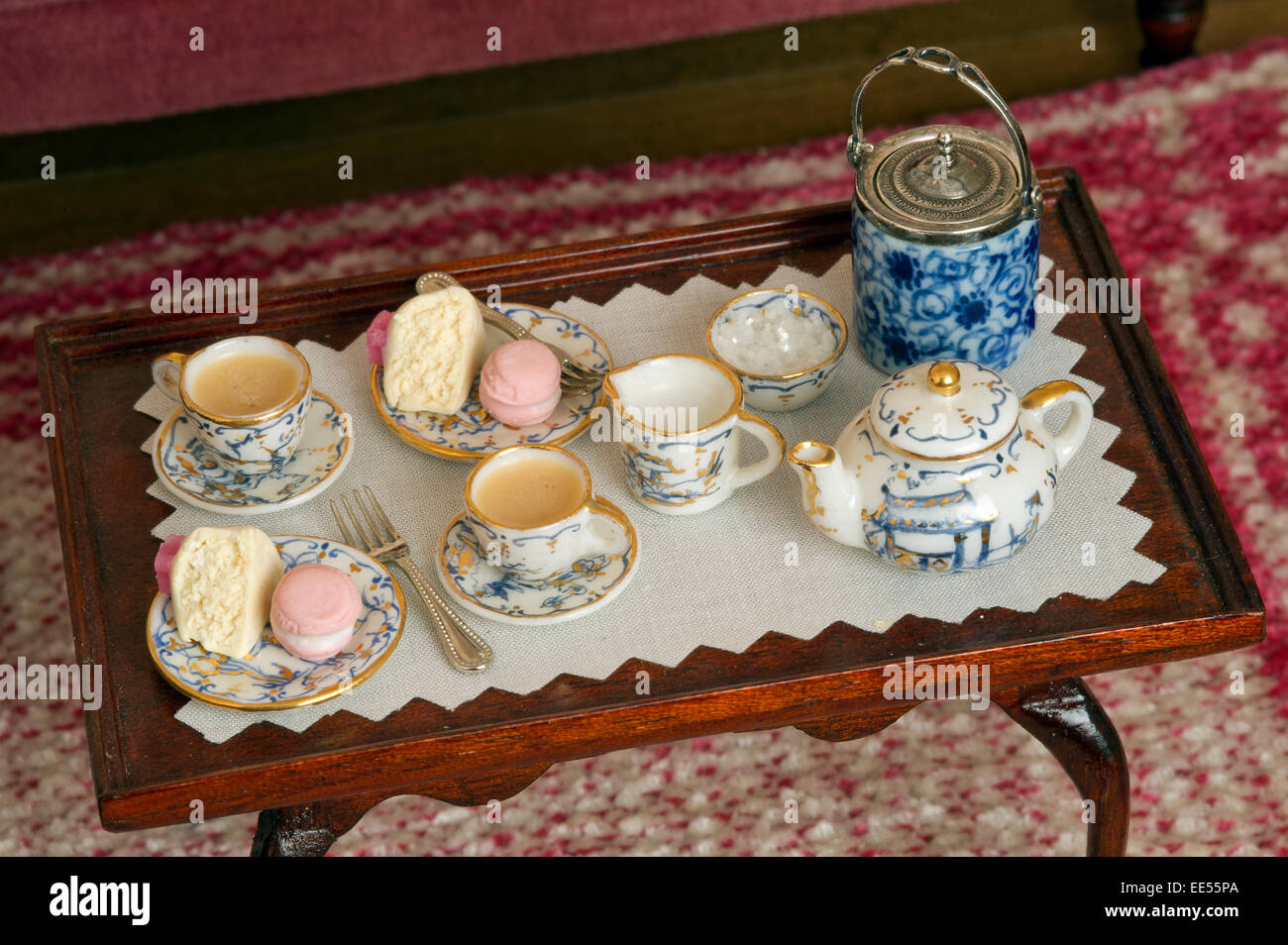 Regency Period Dolls House Showing The Miniature Interiors And