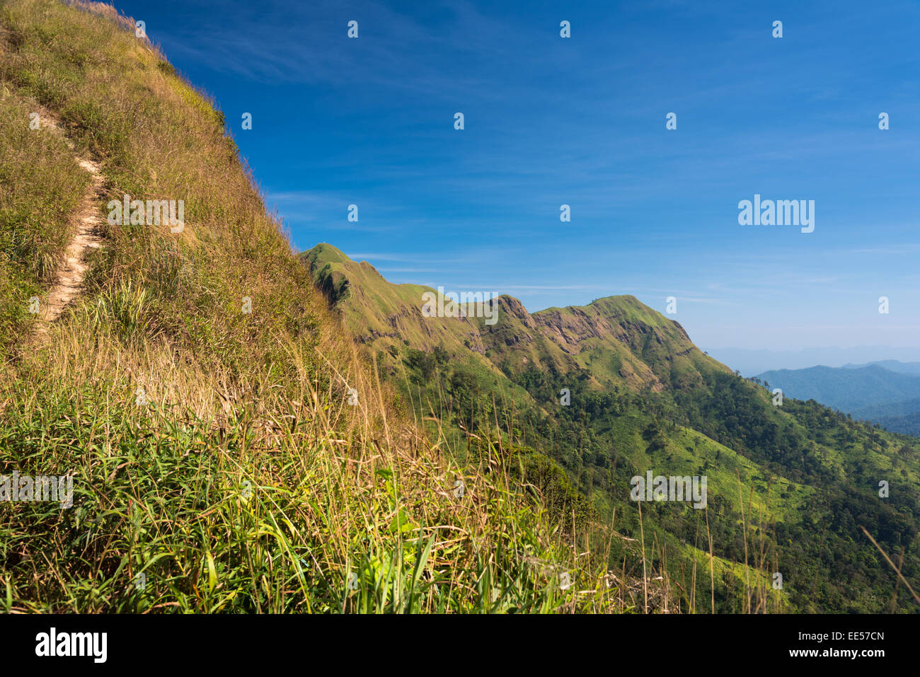 the mountain view with the way to the top Stock Photo - Alamy