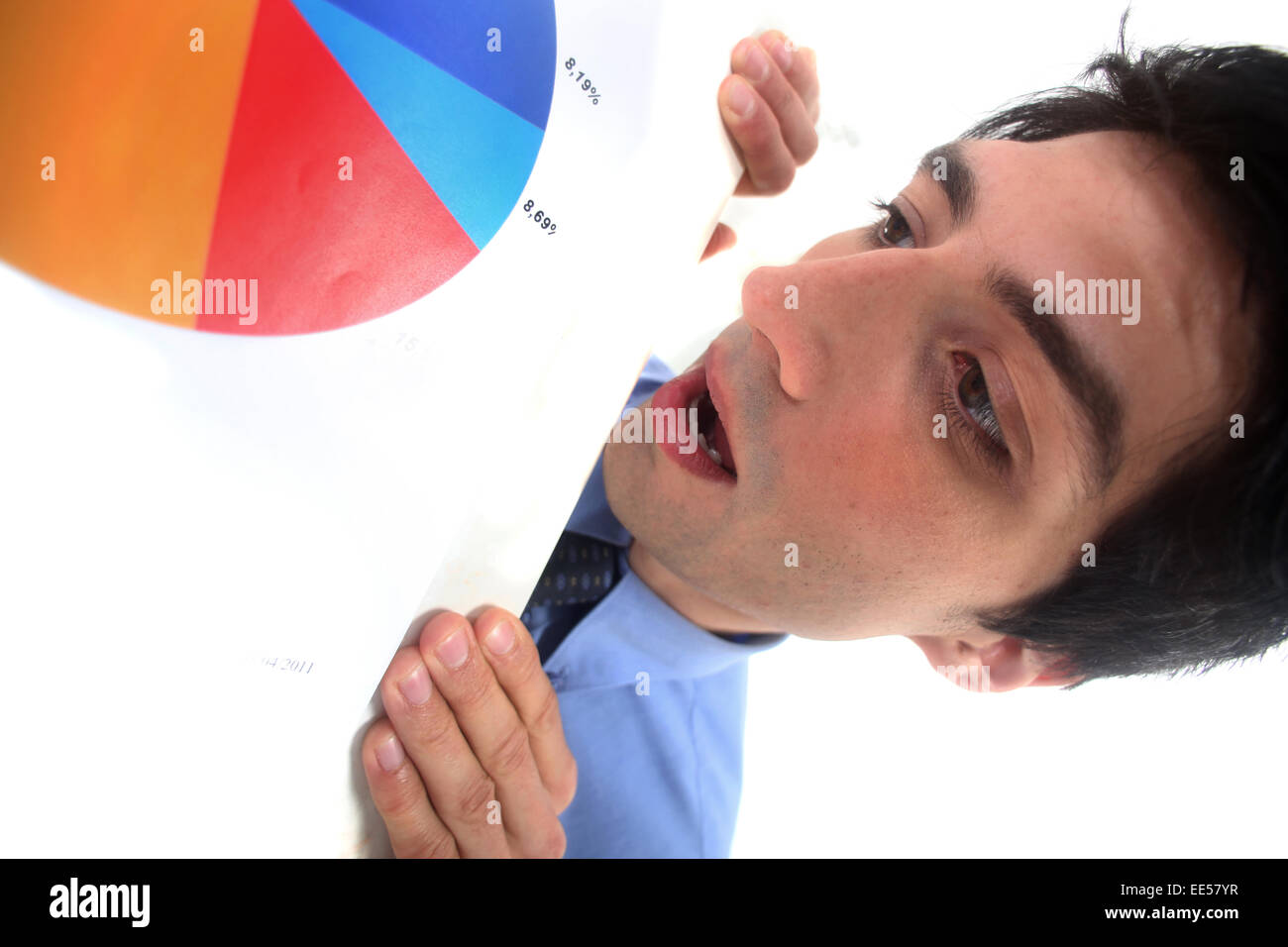 Man holding graphs Stock Photo - Alamy