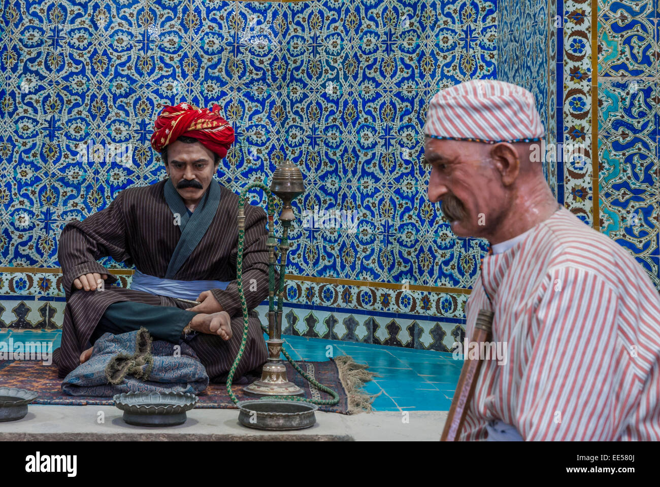 Wax figures at old Persian bath, Kerman, Iran Stock Photo - Alamy