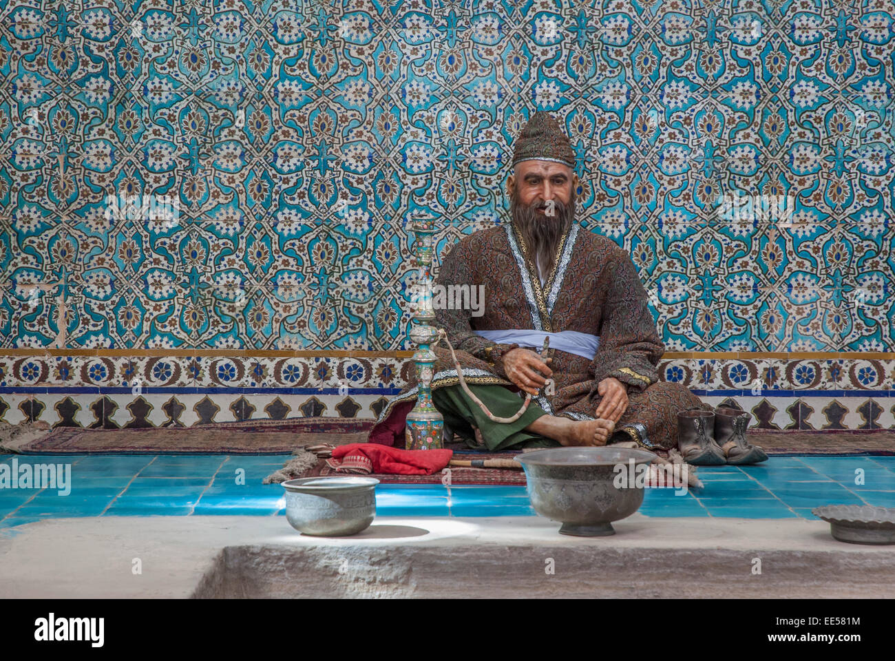 Wax figure at old Persian bath, Kerman, Iran Stock Photo - Alamy