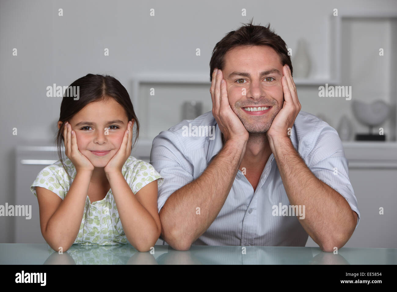 Like father like daughter Stock Photo - Alamy