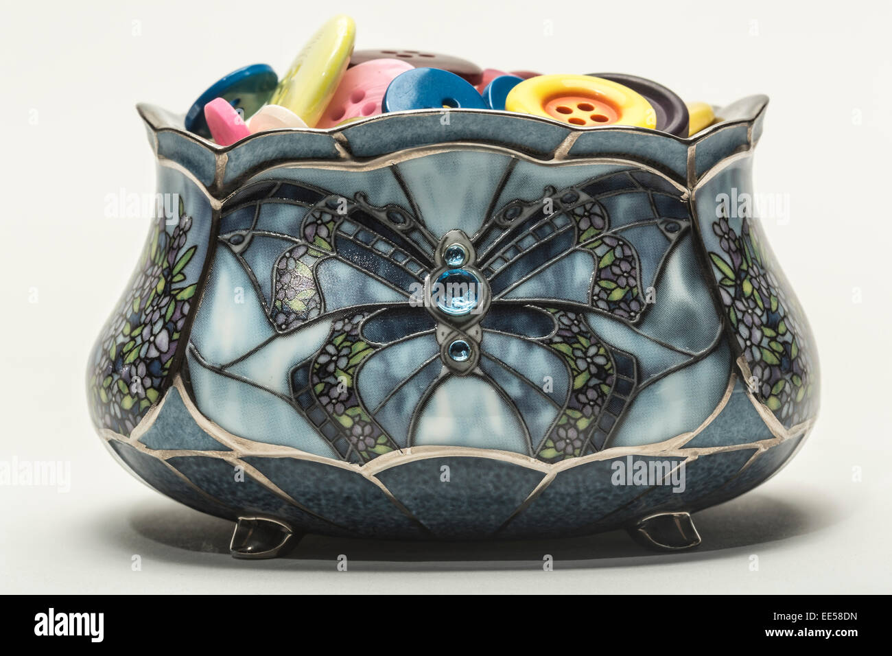 Button box hi-res stock photography and images - Alamy