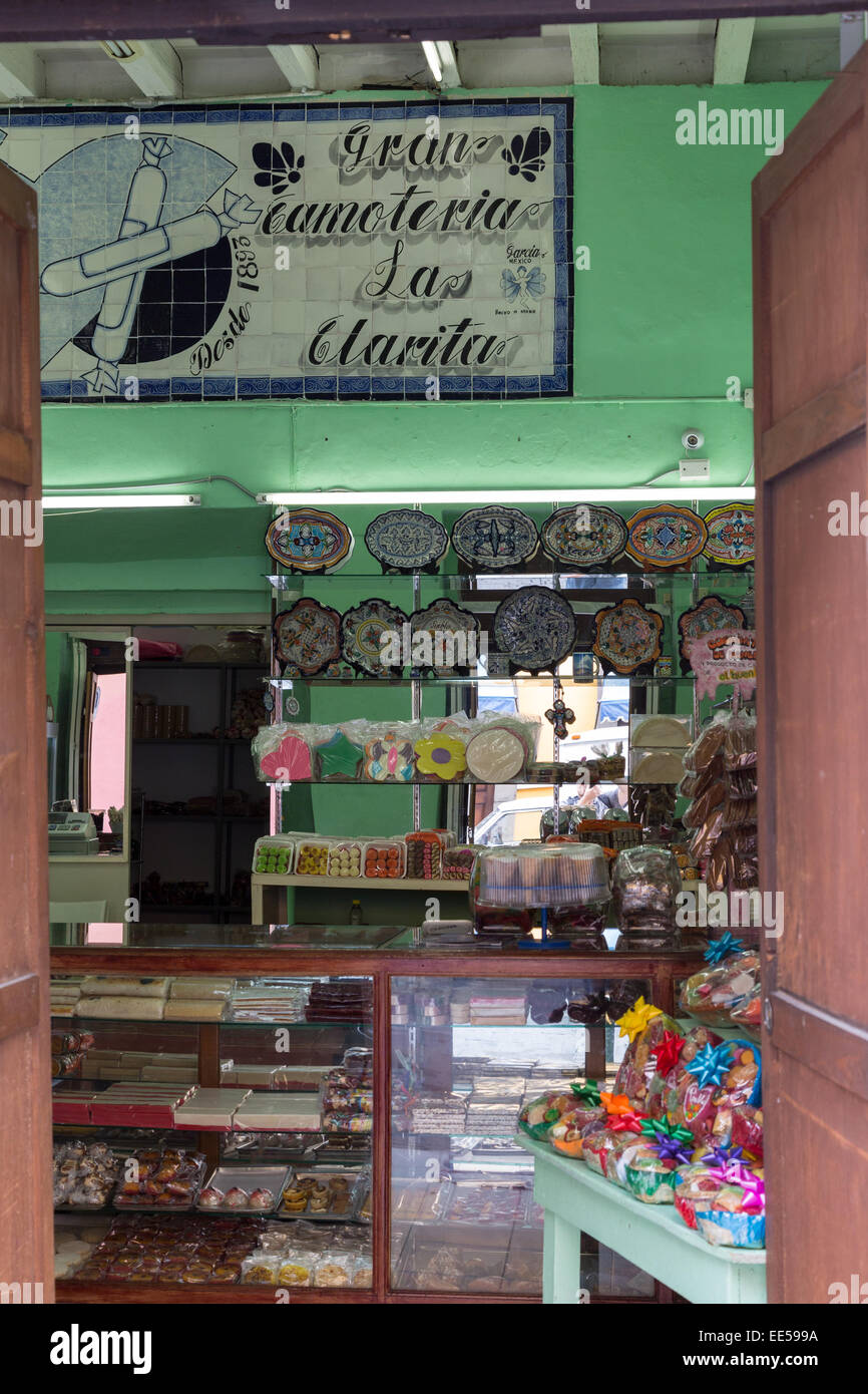 A candy store on the street of candies in Puebla, Mexico Stock Photo ...
