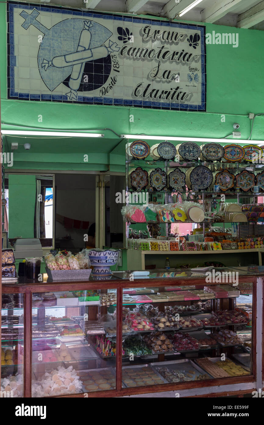 A candy store on the street of candies in Puebla, Mexico Stock Photo ...