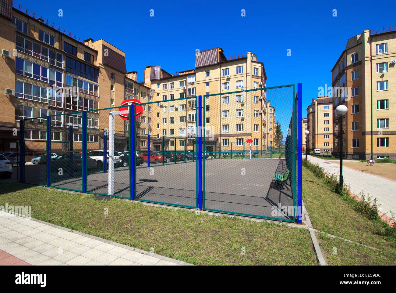 Sports playground in the new neighborhood Stock Photo - Alamy