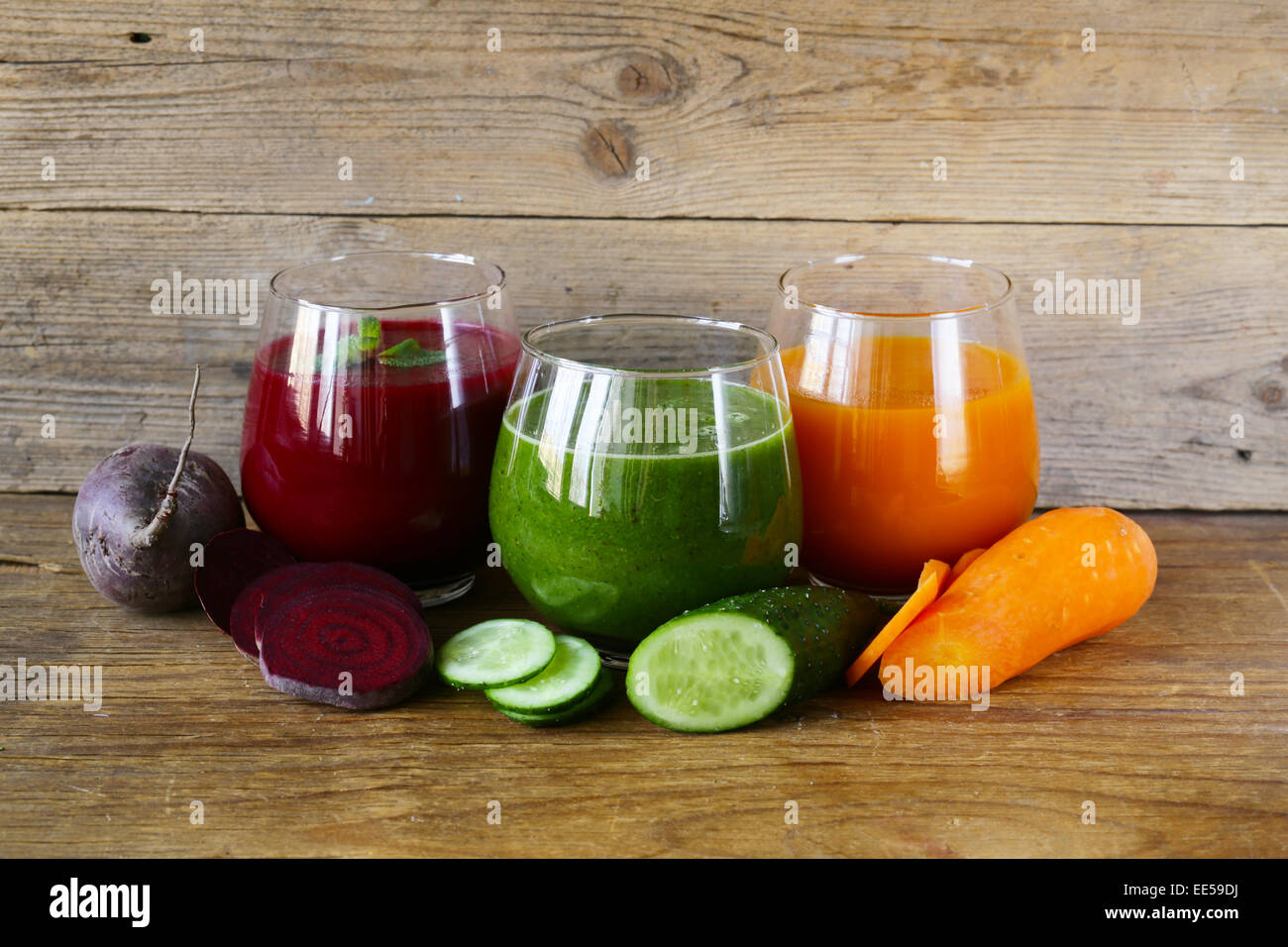 assorted fresh juices from fruits and vegetables Stock Photo - Alamy