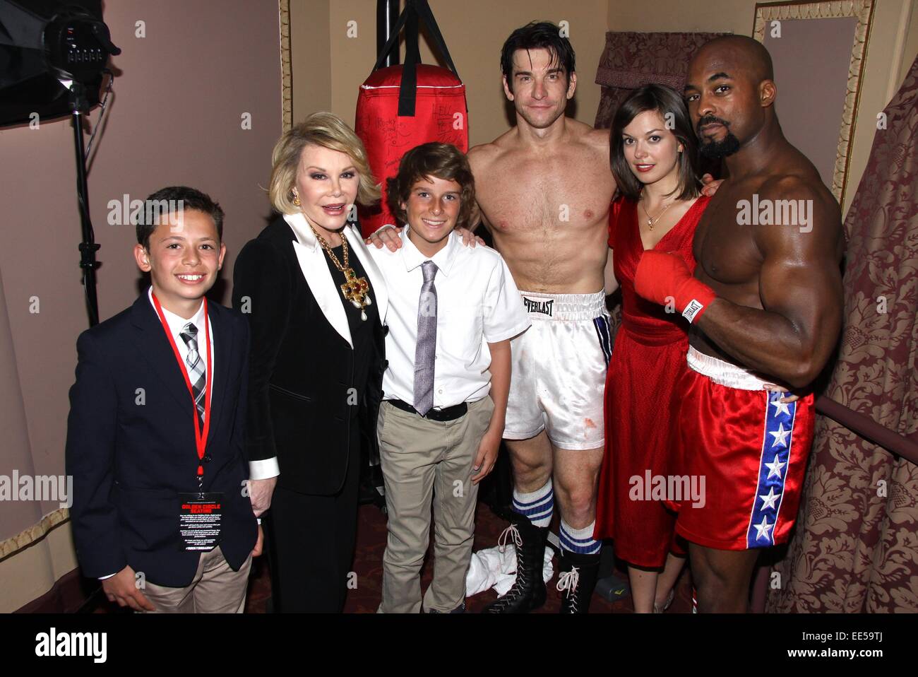 Backstage at the Broadway musical Rocky at the Winter Garden Theatre ...