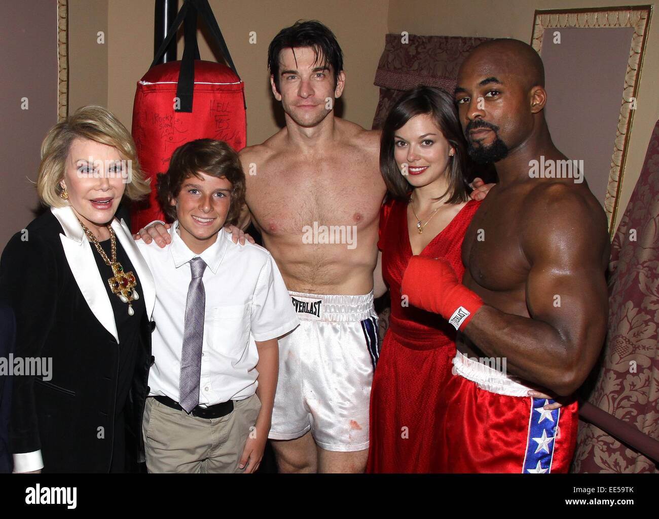 Backstage at the Broadway musical Rocky at the Winter Garden Theatre ...