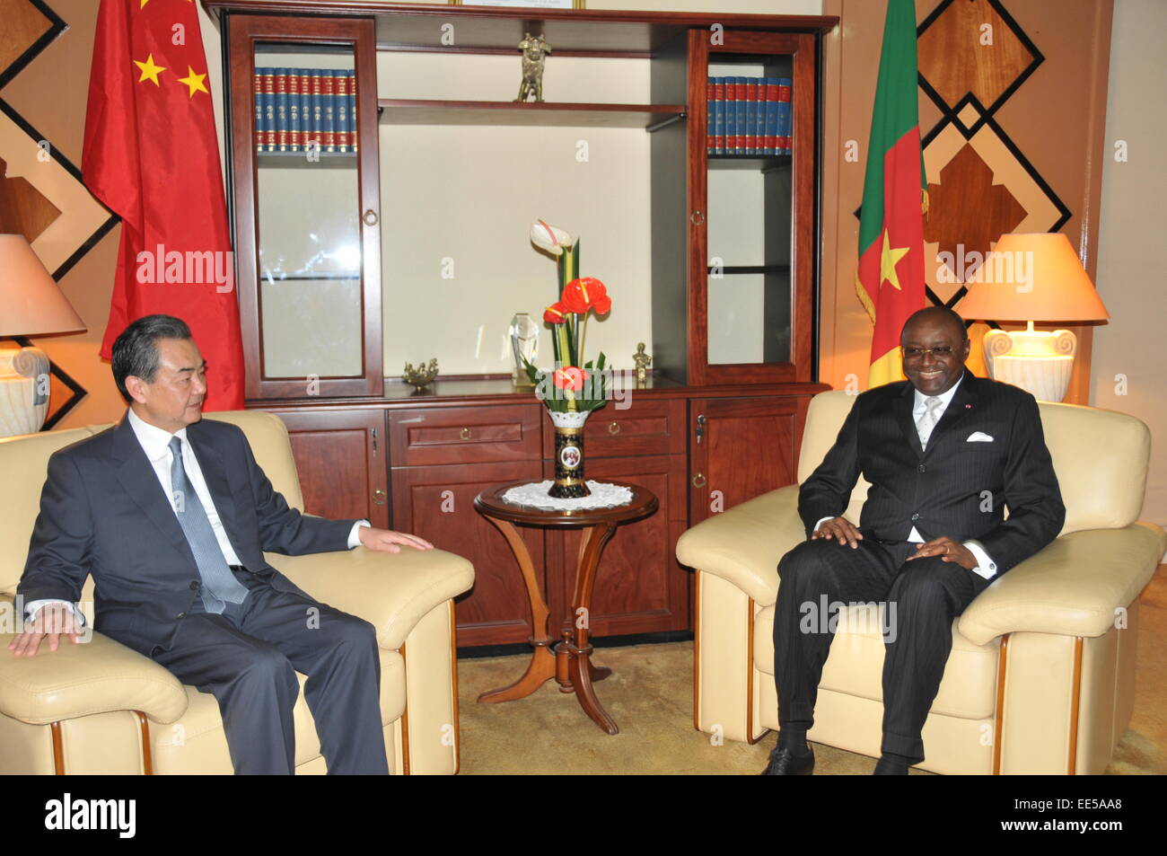 Yaounde, Cameroon. 13th Jan, 2015. Visiting Chinese Foreign Minister ...