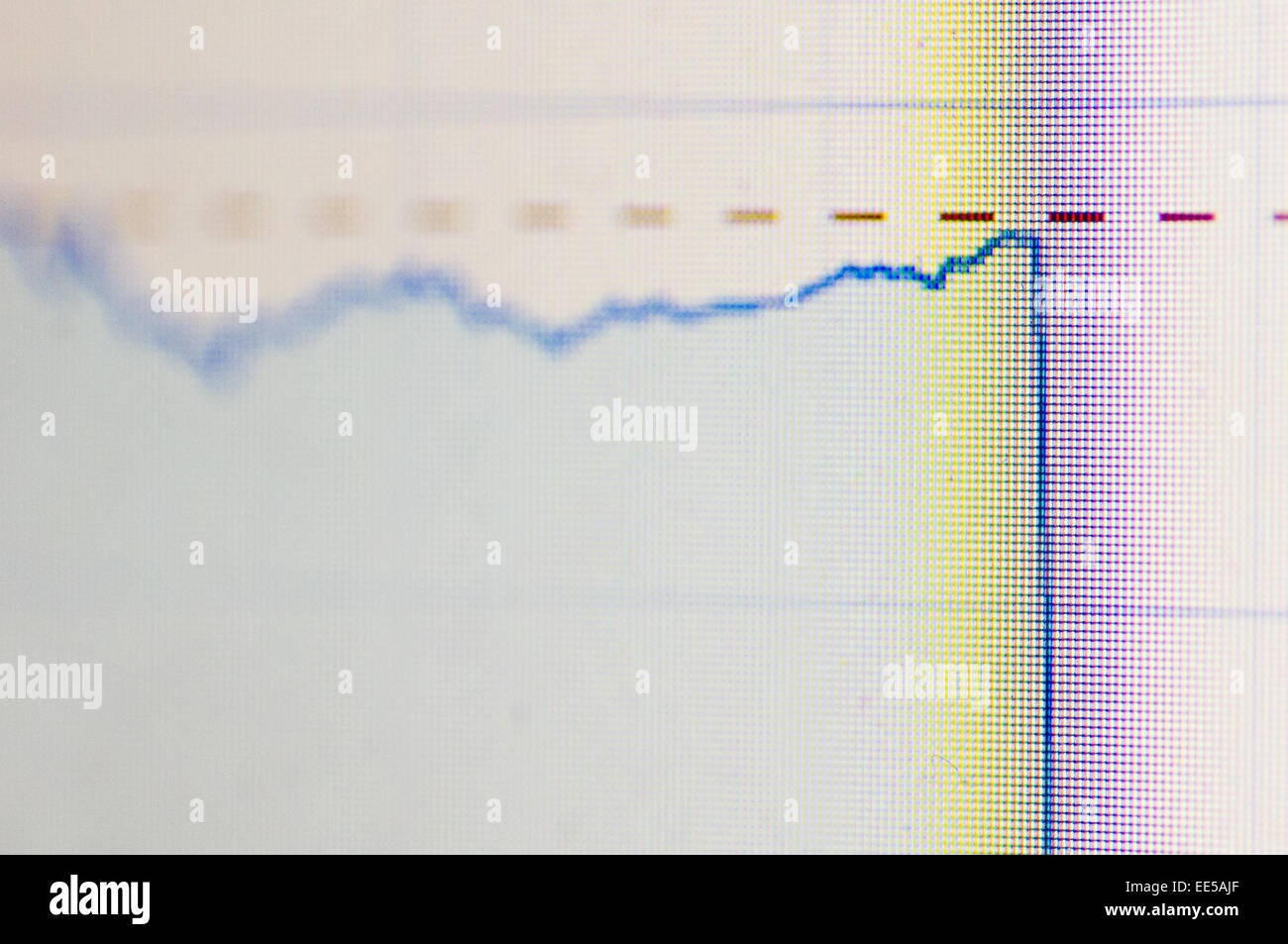 A sharp drop of stock chart for finance concept Stock Photo - Alamy