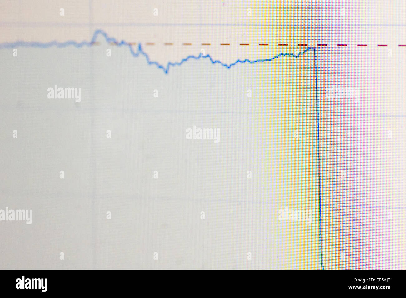 A sharp drop of stock chart for finance concept Stock Photo - Alamy
