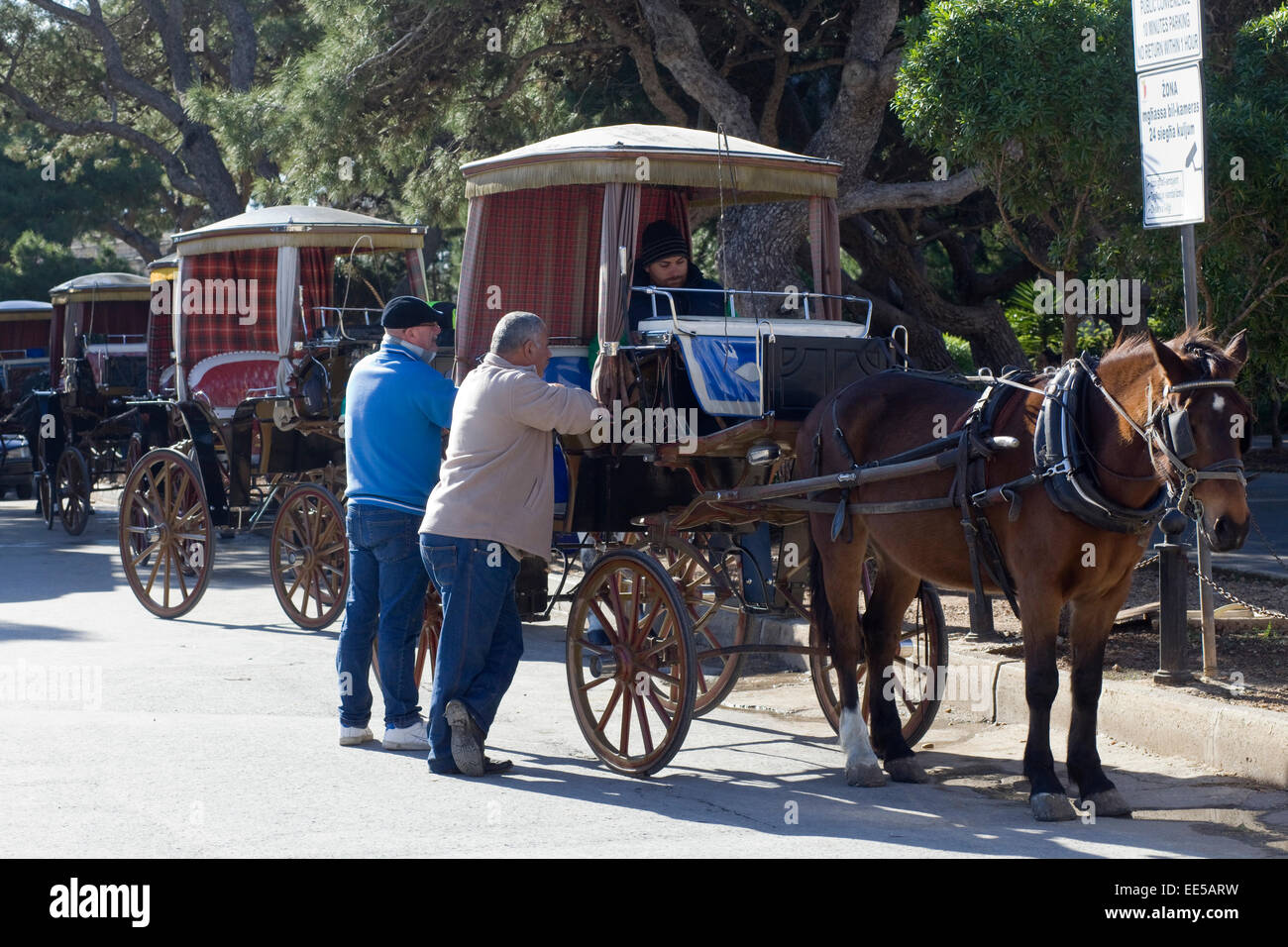 Horse drawn carriage traditional to the island of Malta Stock Photo - Alamy