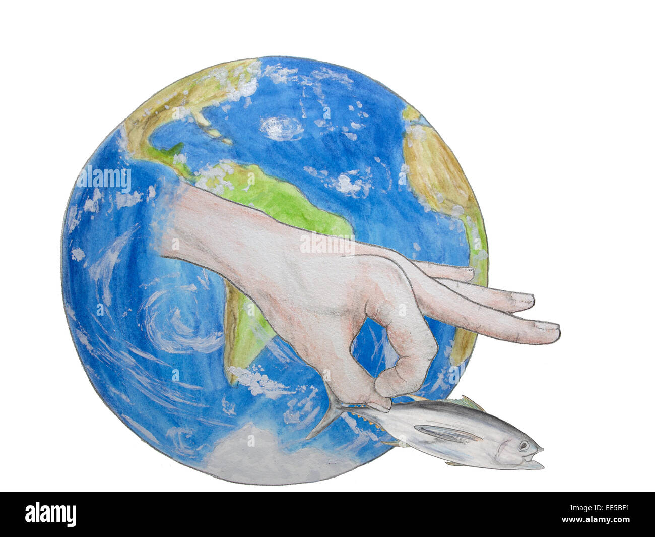 Human race is overfishing the ocean and destroys species tuna Stock ...