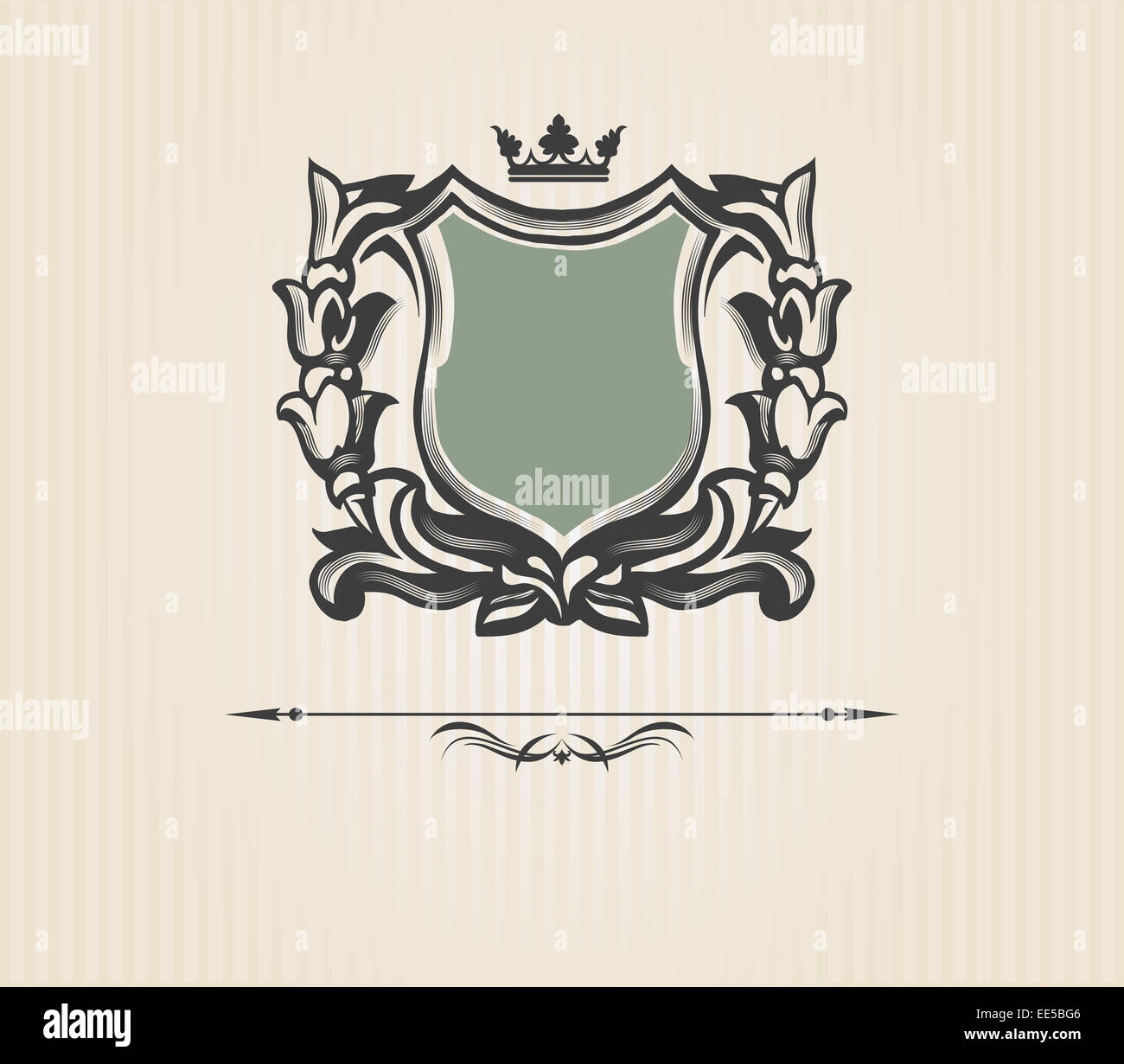 Vintage ornate shield Stock Photo - Alamy