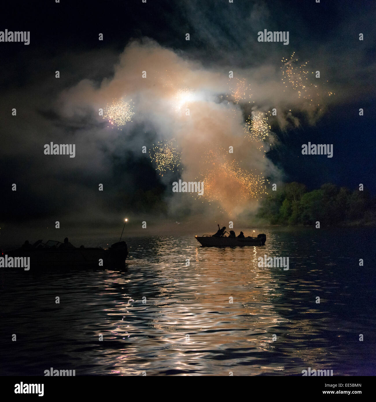 Canada Day firework display, Keewatin, Kenora, Lake of The Woods ...
