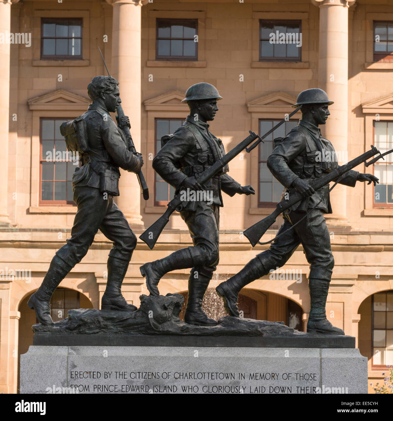 Soldier statues at Province House, Charlottetown, Prince Edward Island ...