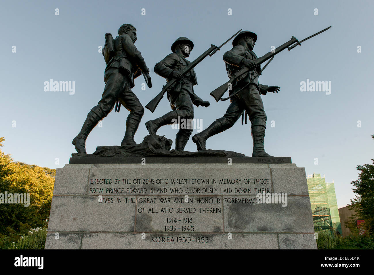 Soldier statues in Queens Square, Charlottetown, Prince Edward Island ...
