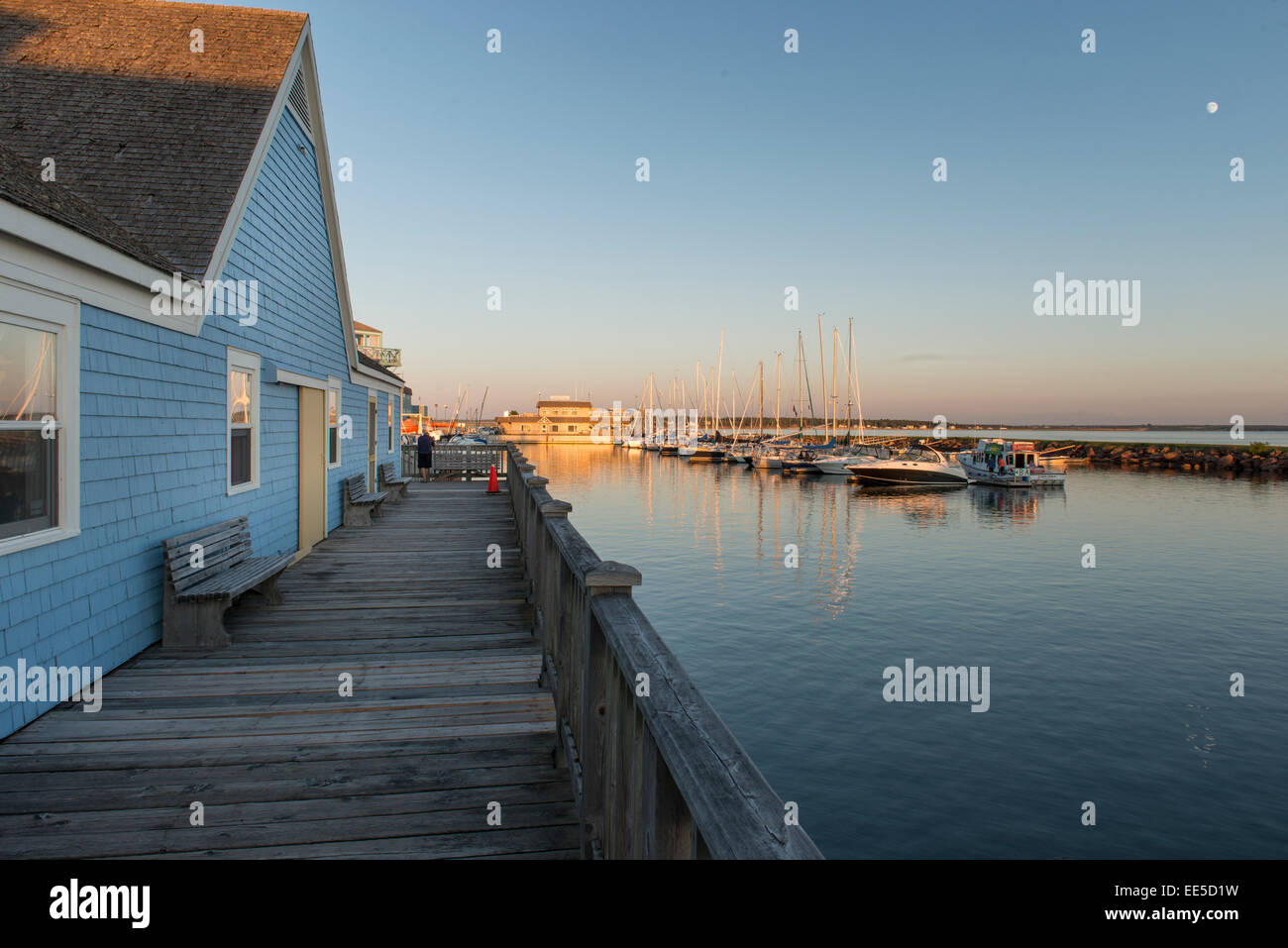 Waterfront buildings at Spinnakers Landing, Summerside, Prince Edward Island, Canada Stock Photo ...