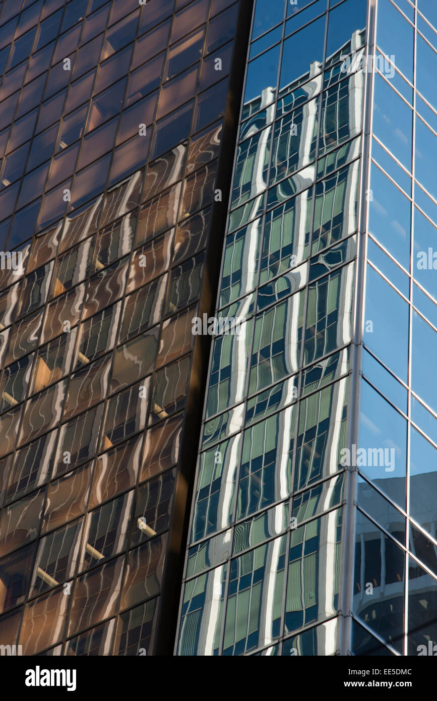 Modern glass building in downtown, Vancouver, British Columbia, Canada ...