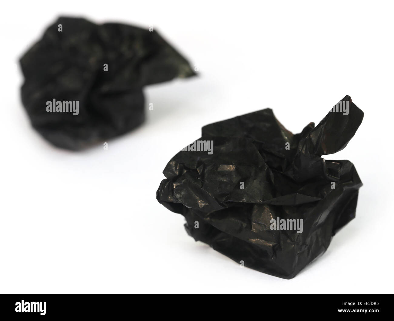 Black crippled paper hi-res stock photography and images - Alamy
