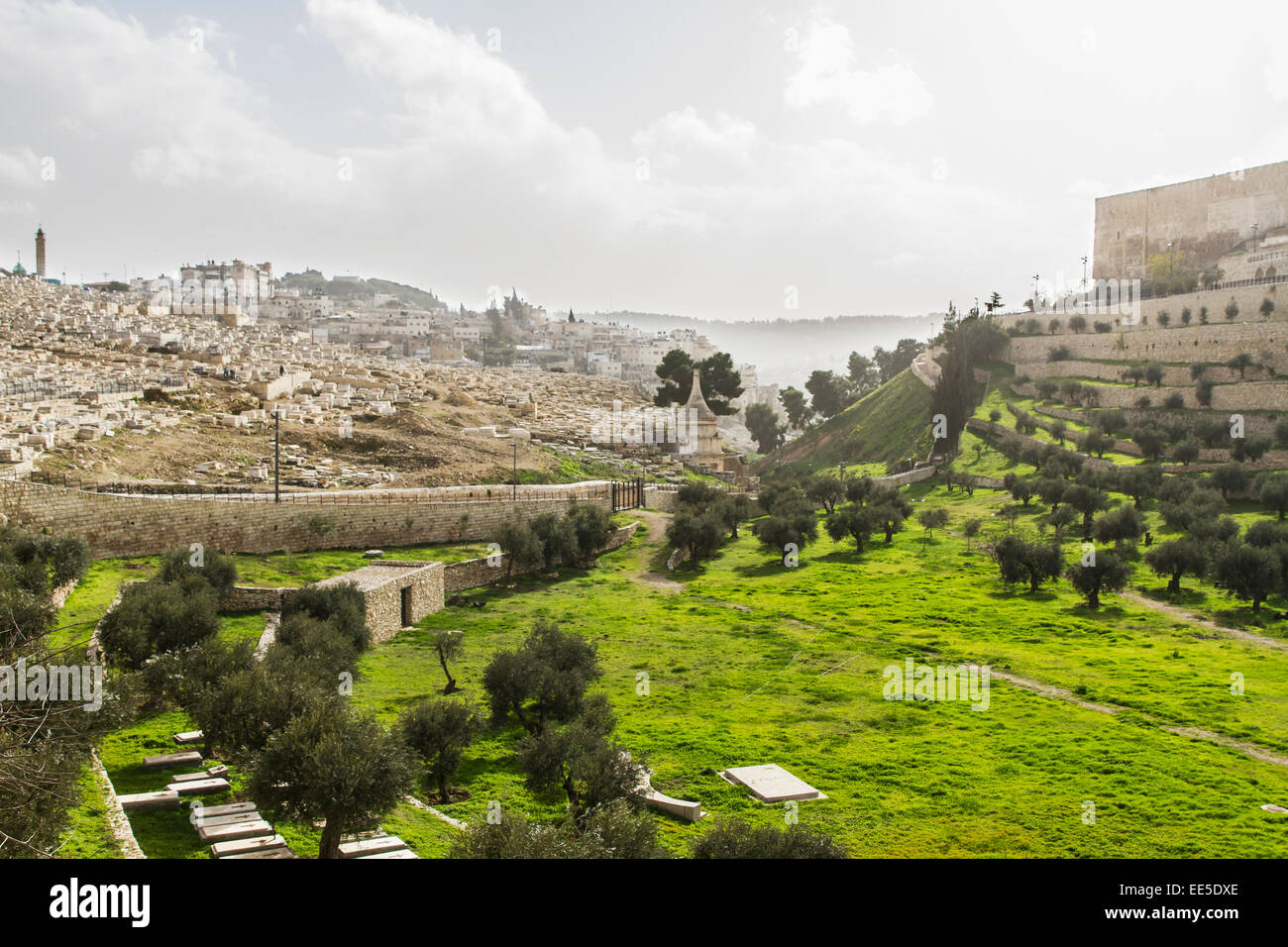 Kidron Valley. Left the Jewish cemetery on the Mount of Olives, then ...