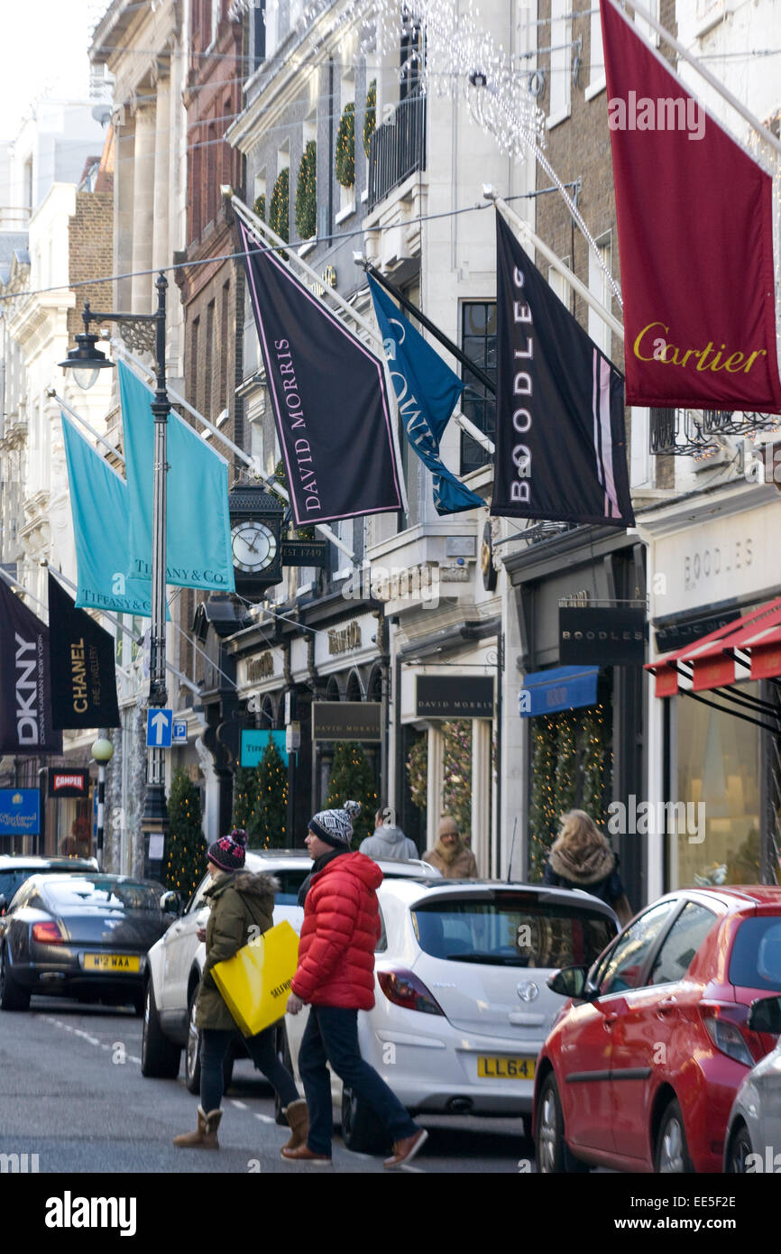 Bond street shop flags hi-res stock photography and images - Alamy