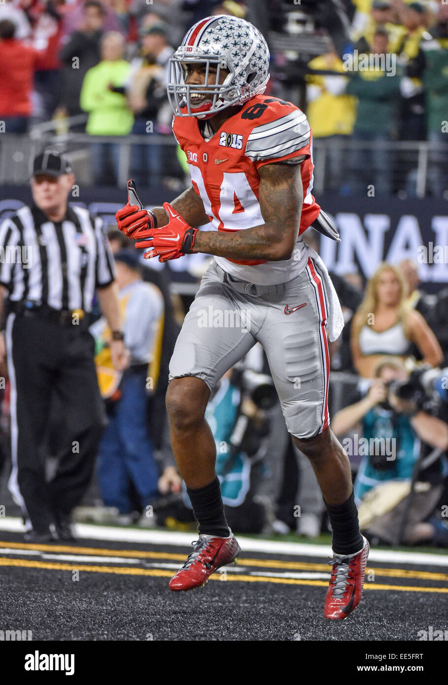 Ohio State Buckeyes wide receiver Corey Smith (84) celebrates a ...