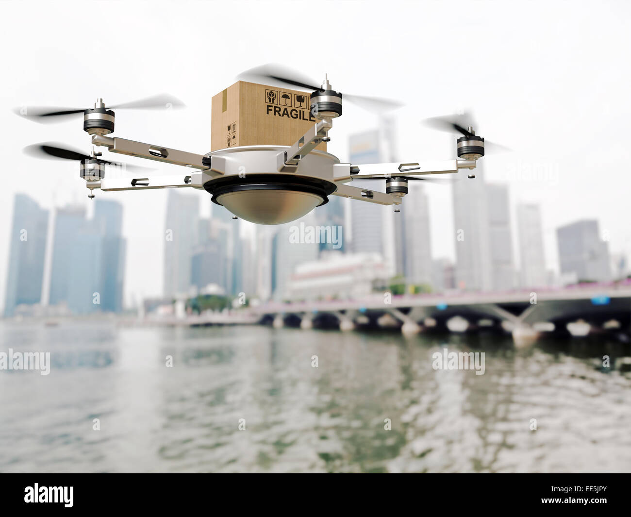 3d image of futuristic delivery drone Stock Photo - Alamy