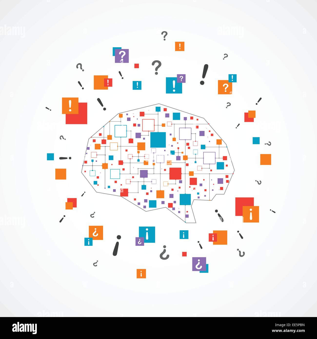 Creative color concept of the human brain Stock Vector Image & Art - Alamy