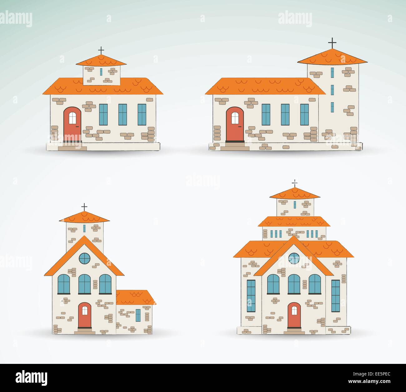 Set of church icons. Vector Stock Vector Image & Art - Alamy