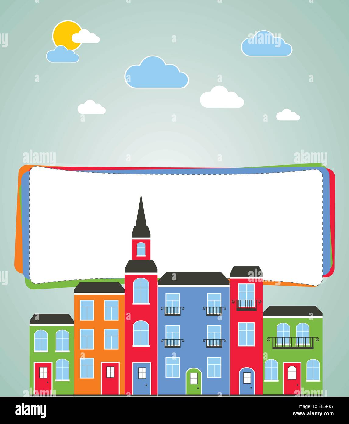 Funny city background with place for your text. Vector Stock Vector ...